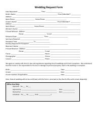 Wedding Request Form Download Printable PDF | Templateroller