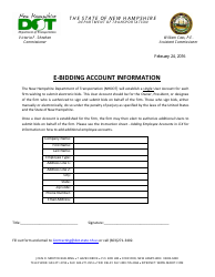 New Hampshire E-Bidding Account Information - Fill Out, Sign Online and Download PDF ...