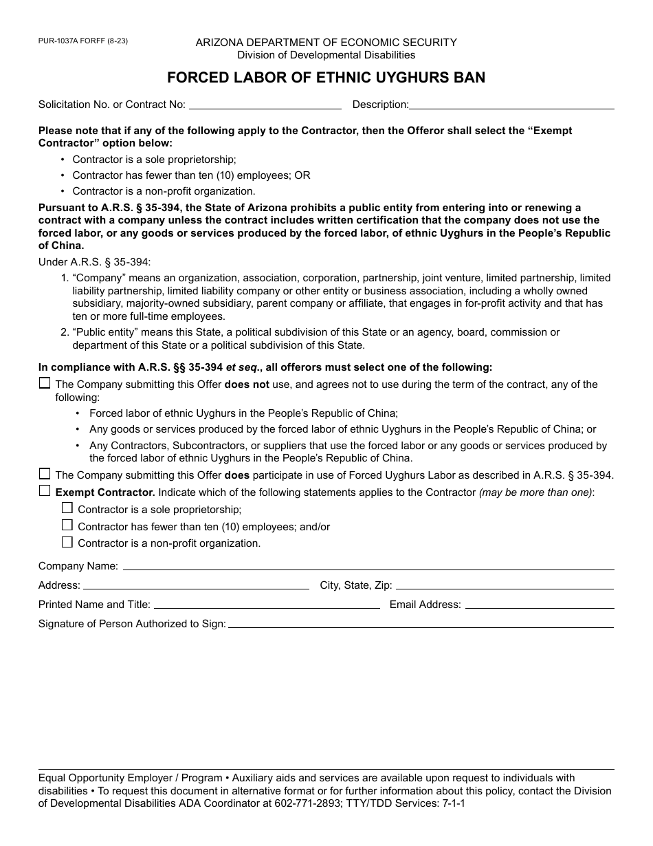 Form PUR-1037A - Fill Out, Sign Online and Download Fillable PDF ...