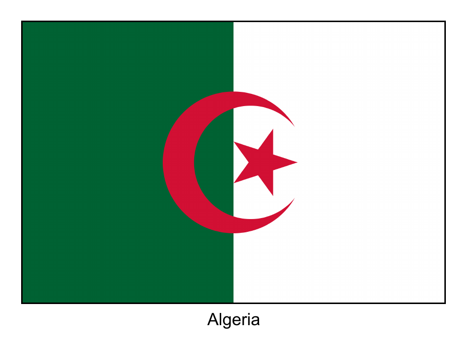 Algeria Flag Template Download Printable PDF | Templateroller