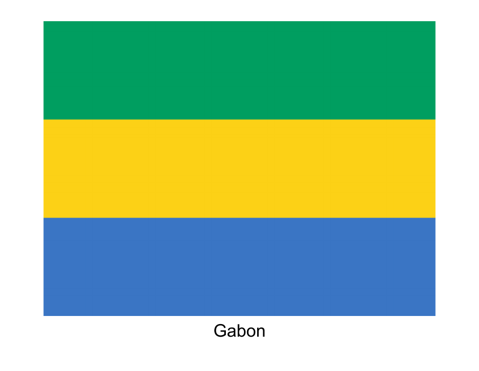 Gabon Flag Template Download Printable PDF | Templateroller