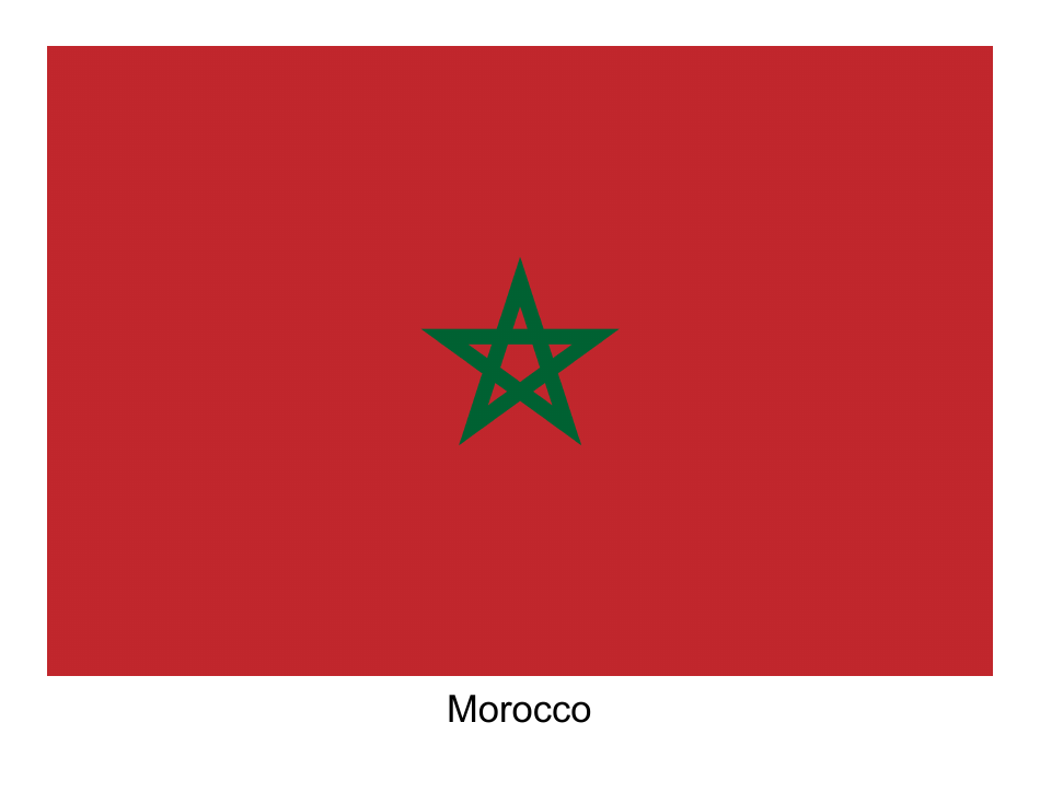 Morocco Flag Template Download Printable PDF | Templateroller