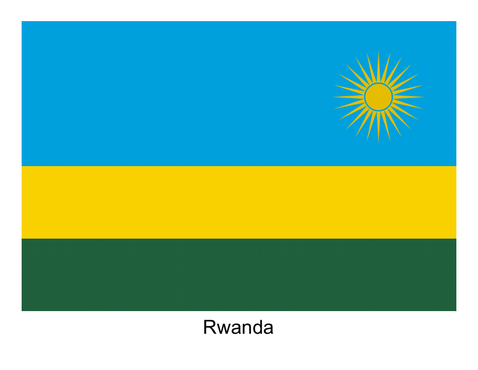 Rwanda Flag Template Download Printable PDF | Templateroller