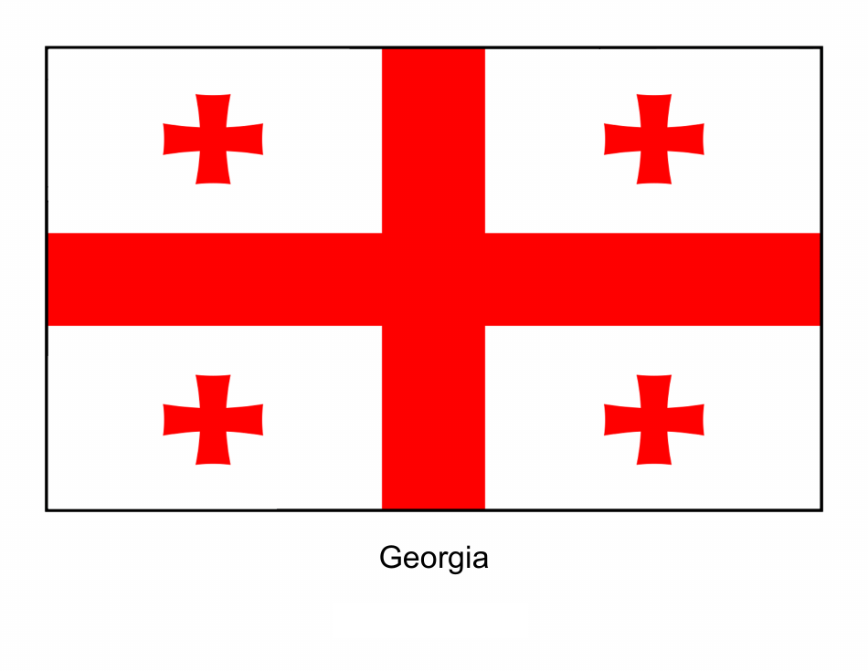 Georgia Flag Template Download Printable PDF | Templateroller