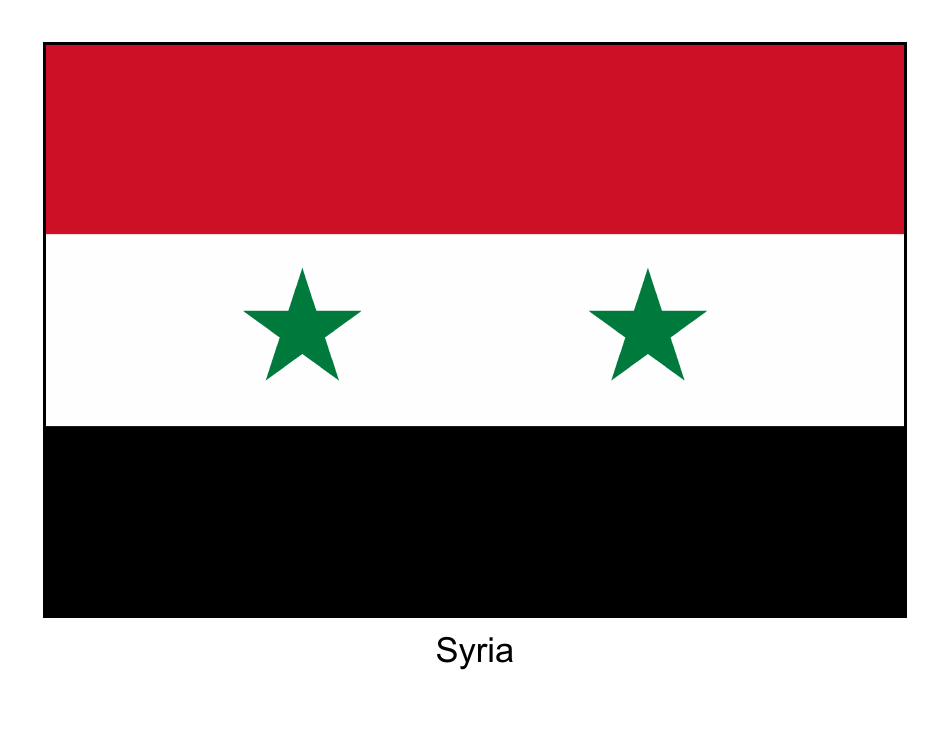 Syria Flag Template Download Printable PDF | Templateroller Syria Flag Template Download Printable PDF | Templateroller