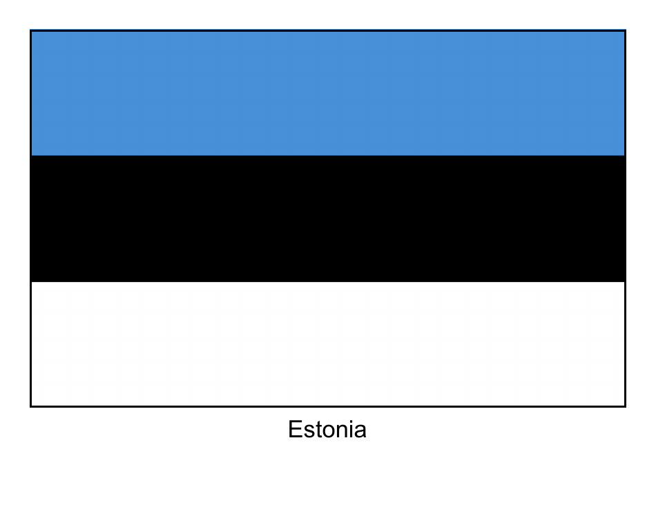 Estonia Flag Template Download Printable PDF | Templateroller
