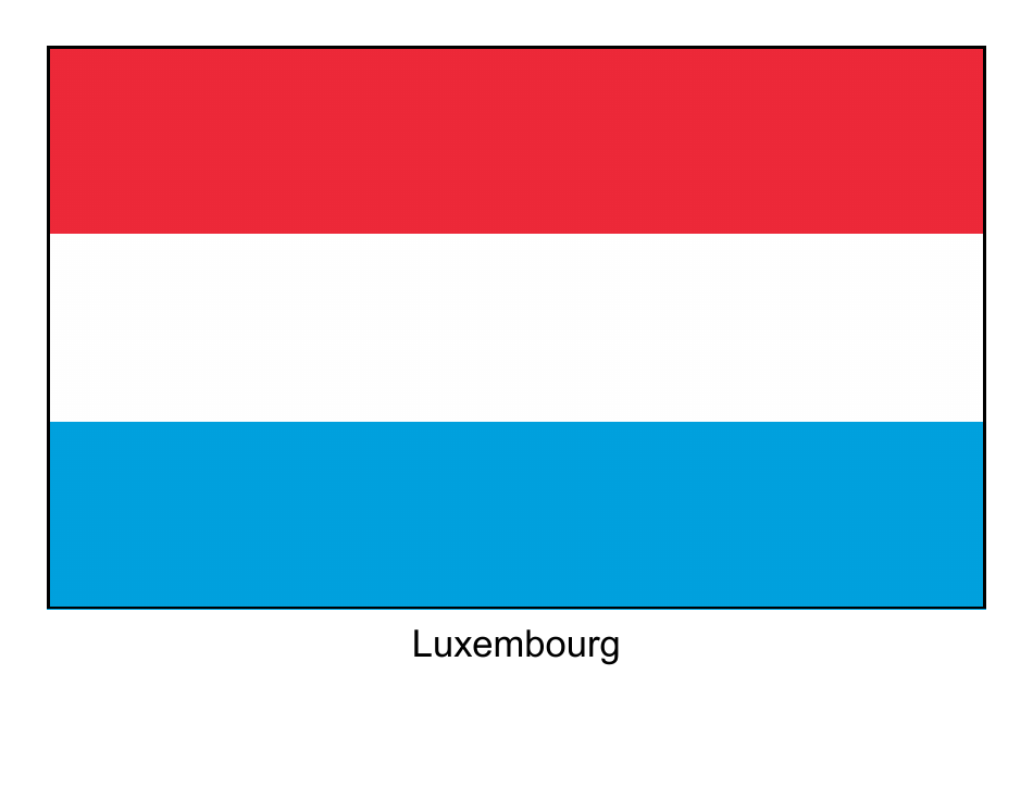 Luxembourg Flag Template Download Printable PDF | Templateroller
