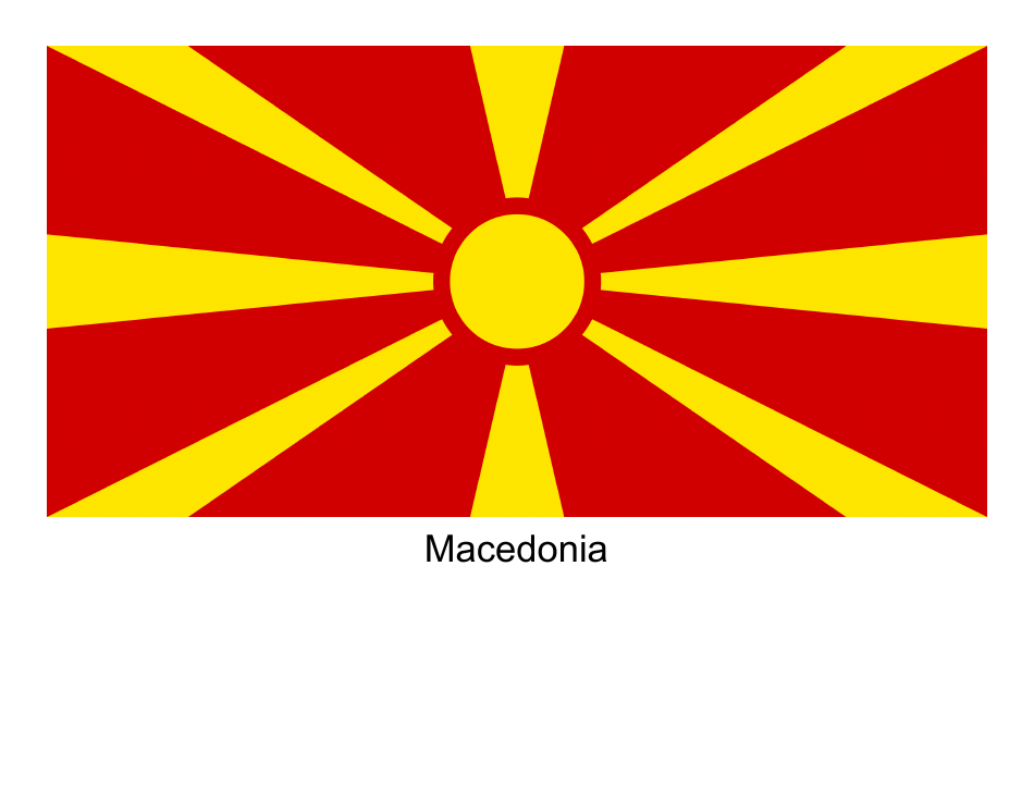 Macedonia Flag Template Download Printable PDF | Templateroller