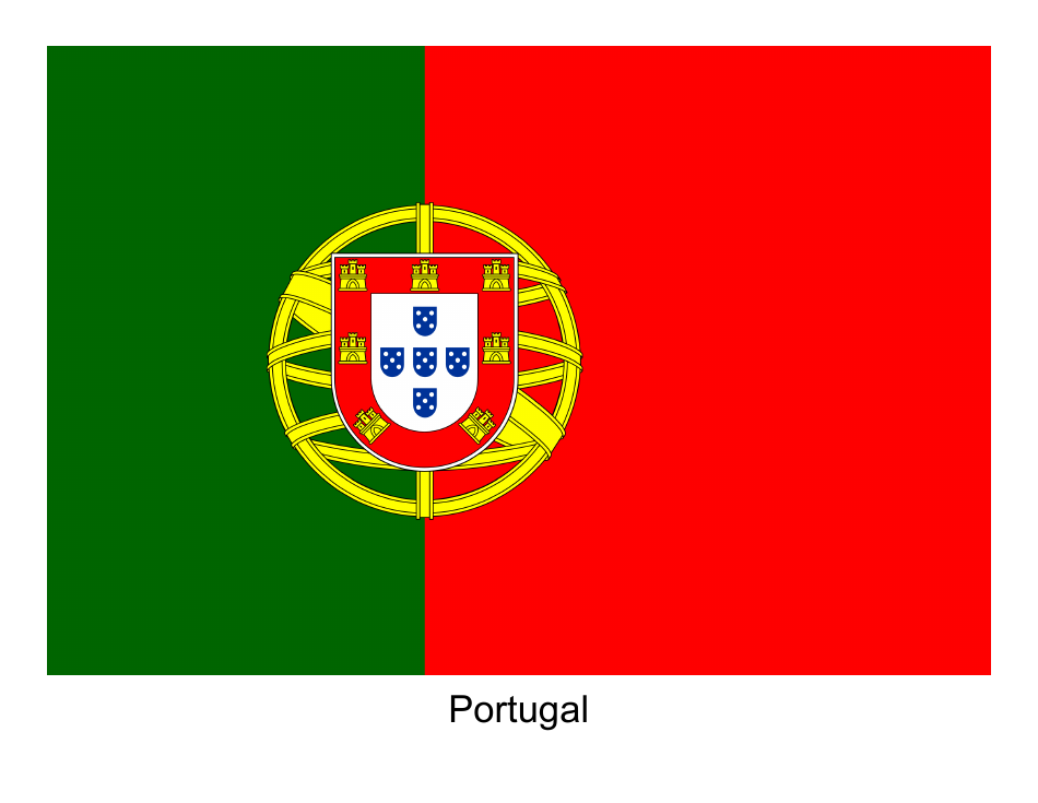 Portugal Flag Template Download Printable PDF | Templateroller