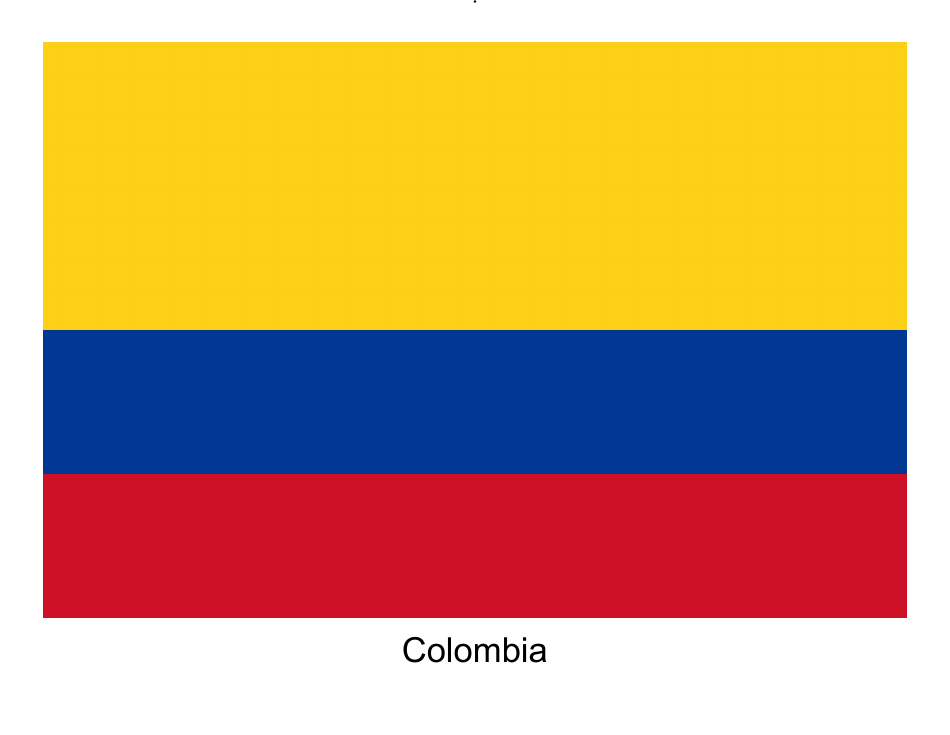 Colombia Flag Template Download Printable PDF | Templateroller
