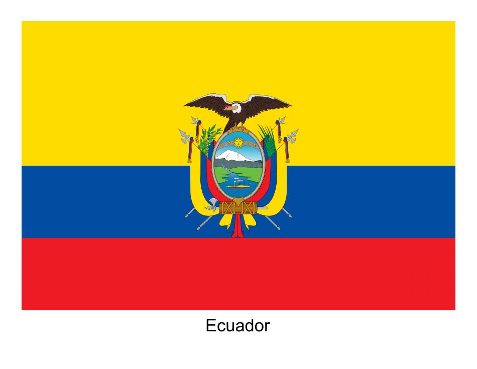 Ecuador Flag Template Download Printable PDF | Templateroller