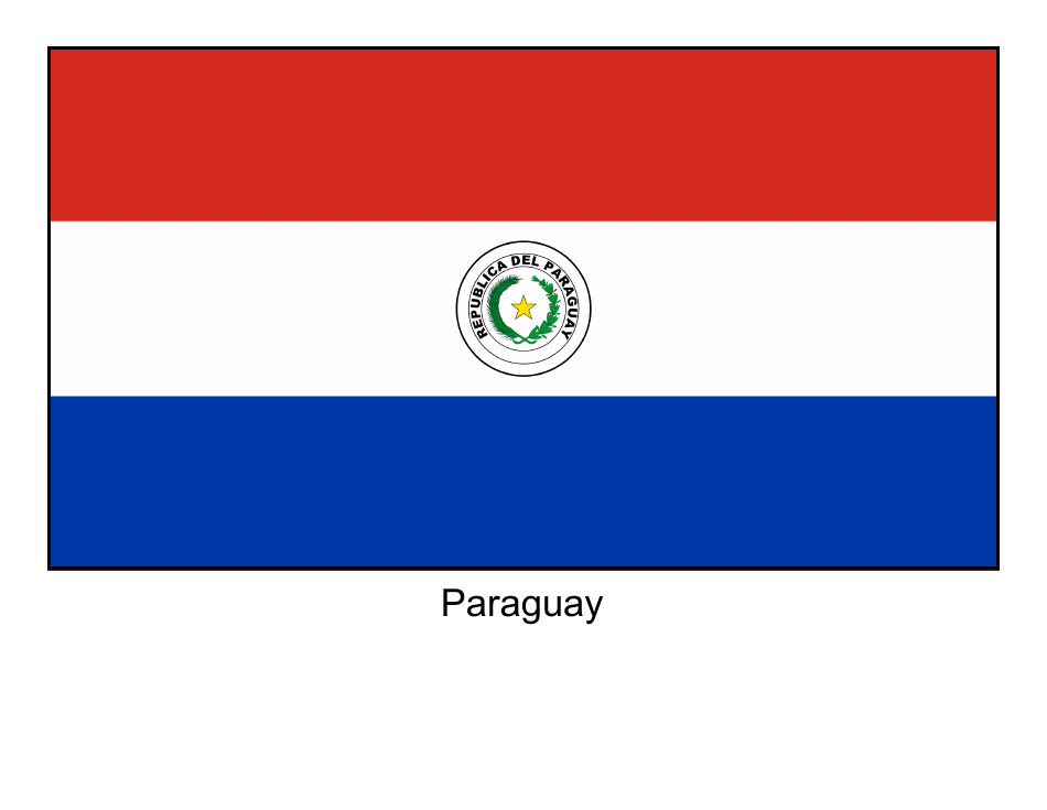 Paraguay Flag Template Download Printable PDF | Templateroller