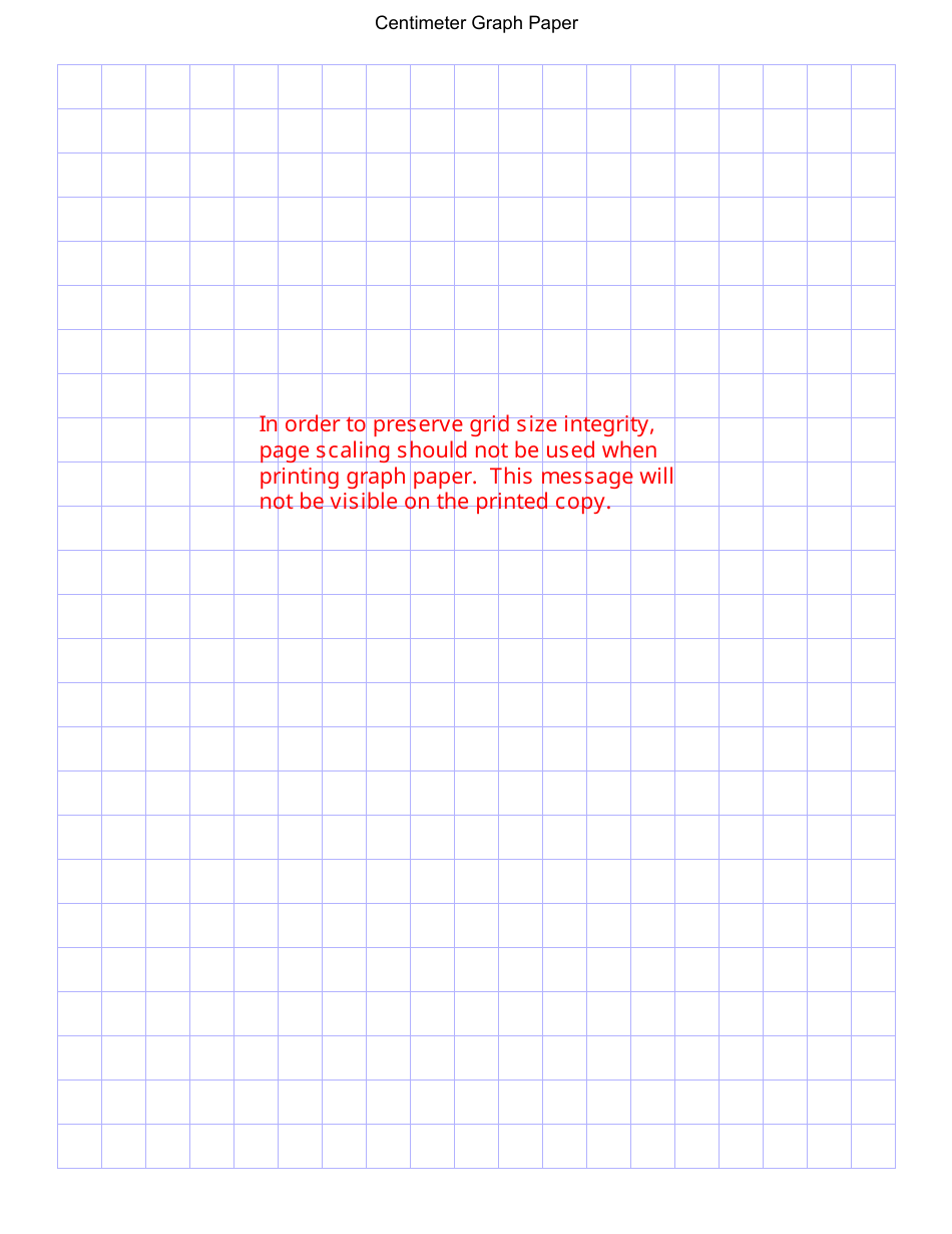 Centimeter Graph Paper Download Fillable PDF | Templateroller