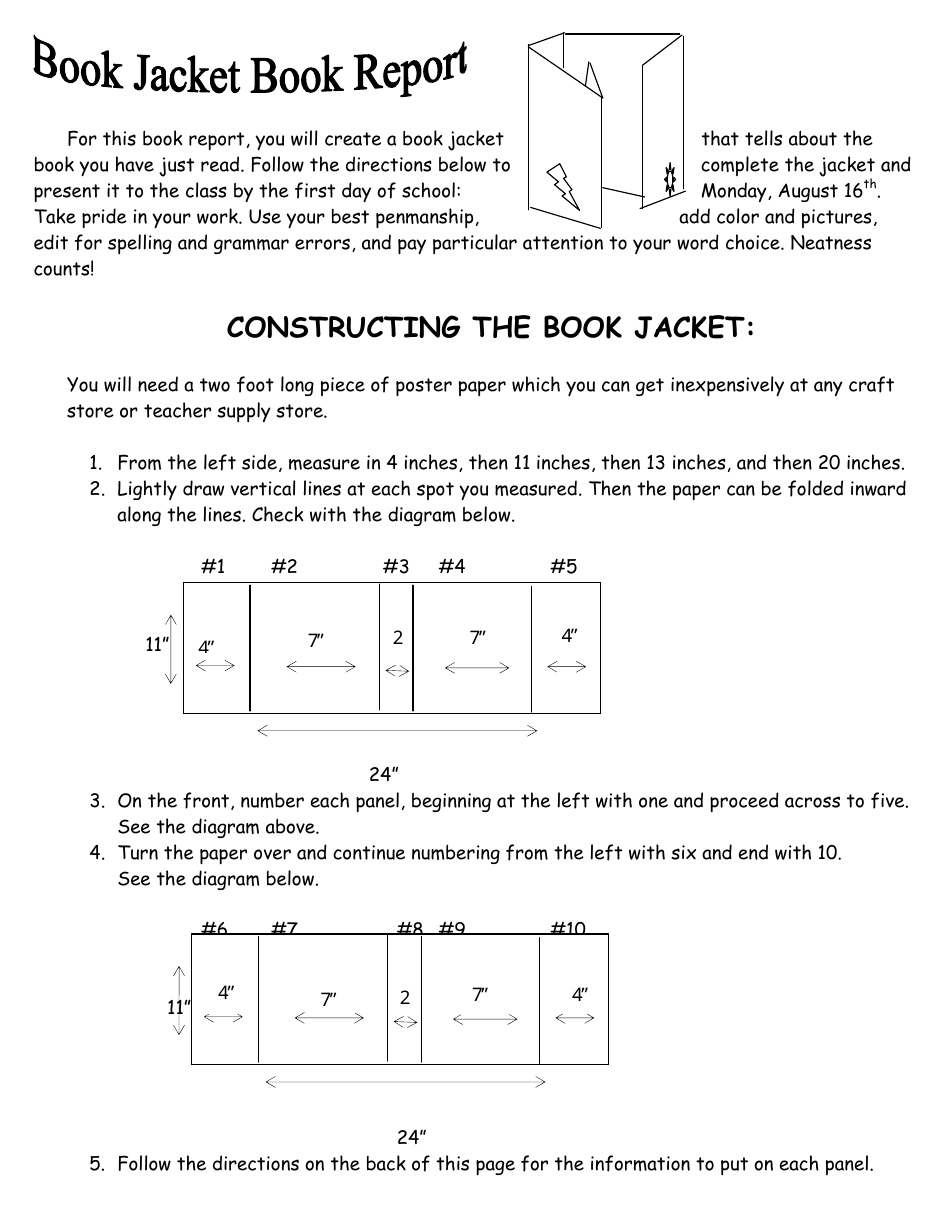 Book Jacket Book Report - Fill Out, Sign Online and Download PDF ...