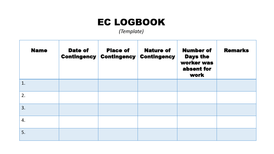 Employees' Compensation (Ec) Logbook Template - Fill Out, Sign Online and Download PDF ...