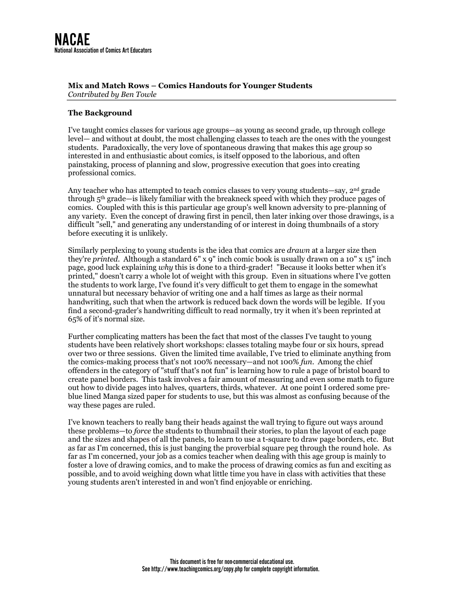 Comic Book Page Templates Teachingcomics Download Printable Pdf