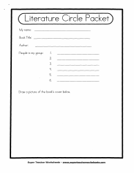 Literature Circle Packet Download Printable PDF | Templateroller