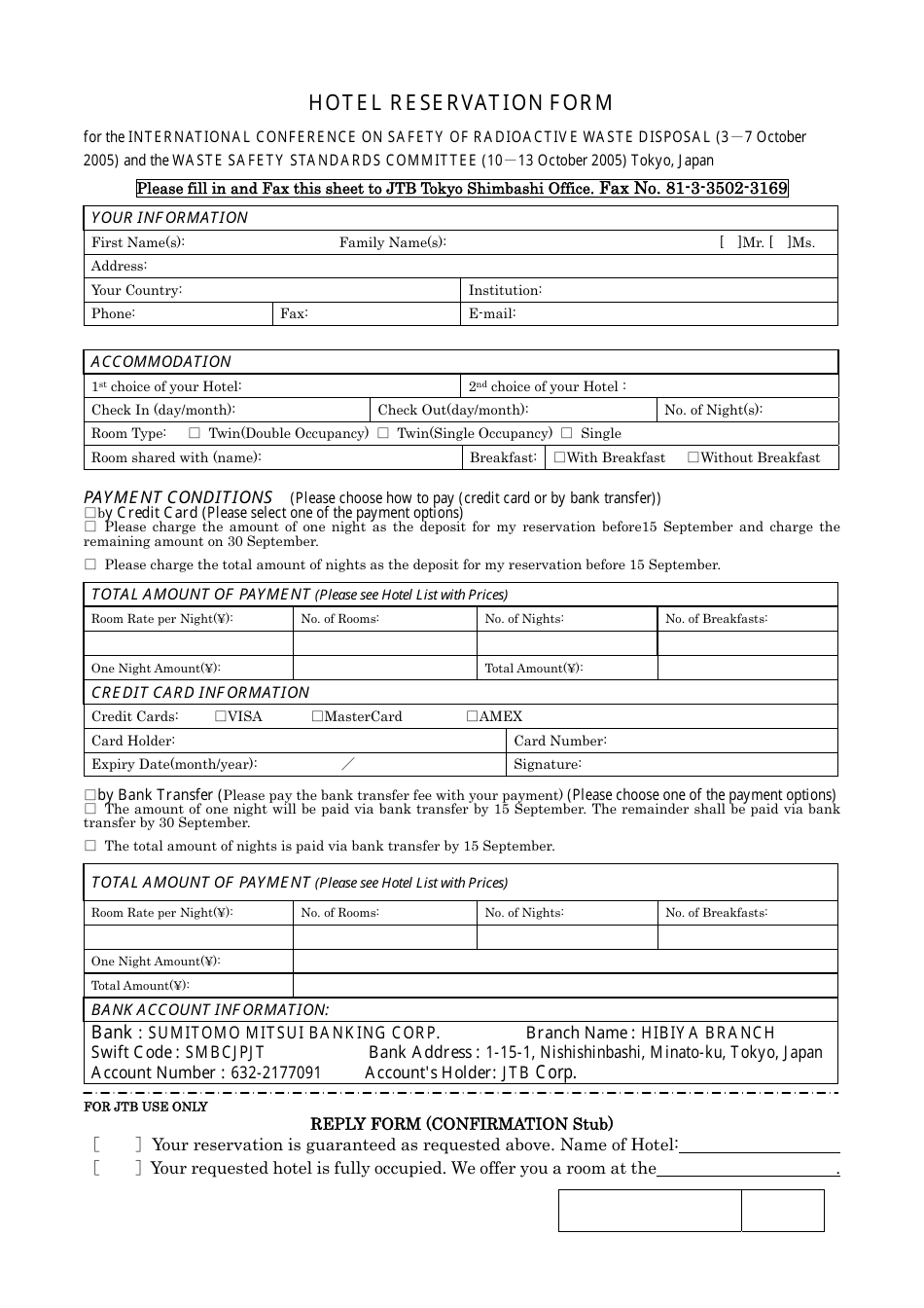 Sample Hotel Reservation Form - Fill Out, Sign Online and Download PDF | Templateroller