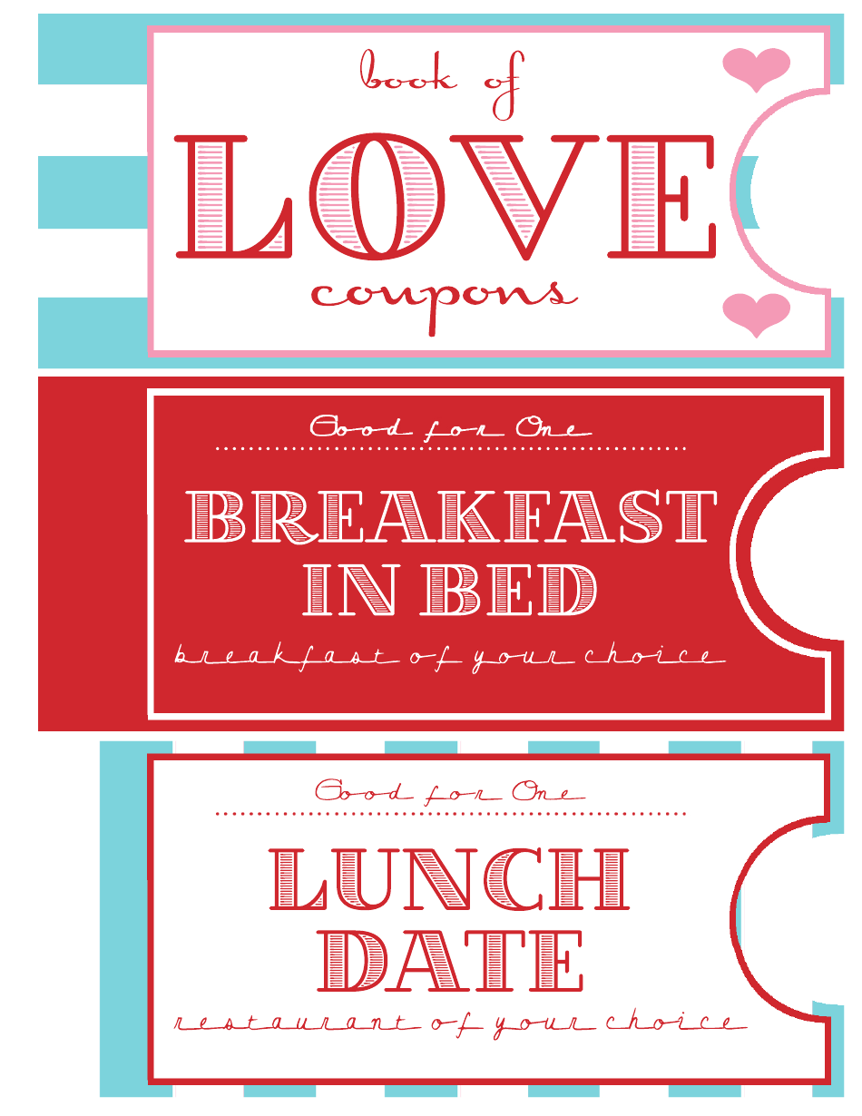 Love Coupon Book Templates Download Printable PDF | Templateroller
