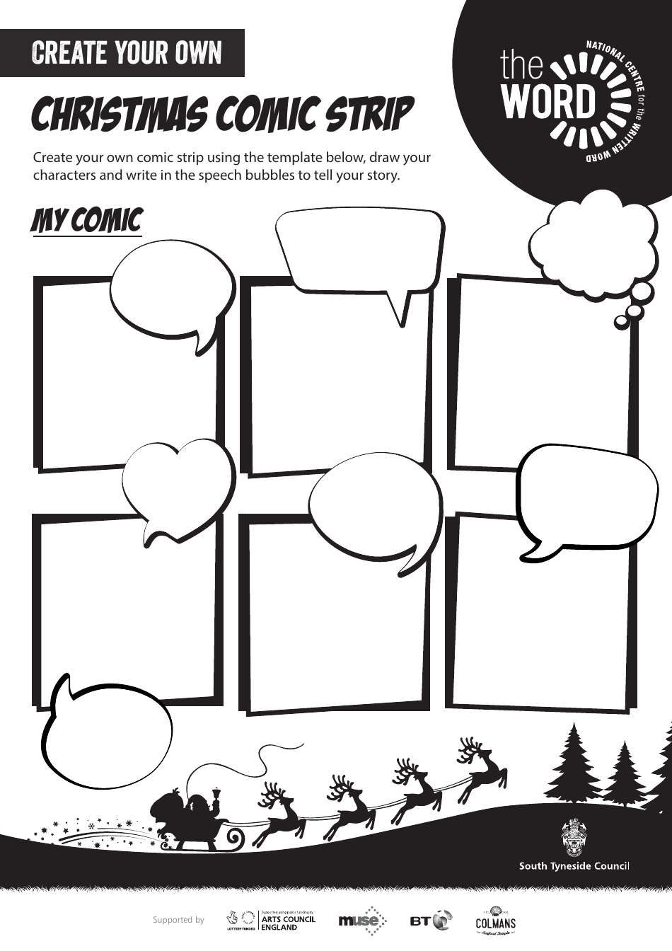 Christmas Comic Strip Template Download Printable PDF | Templateroller