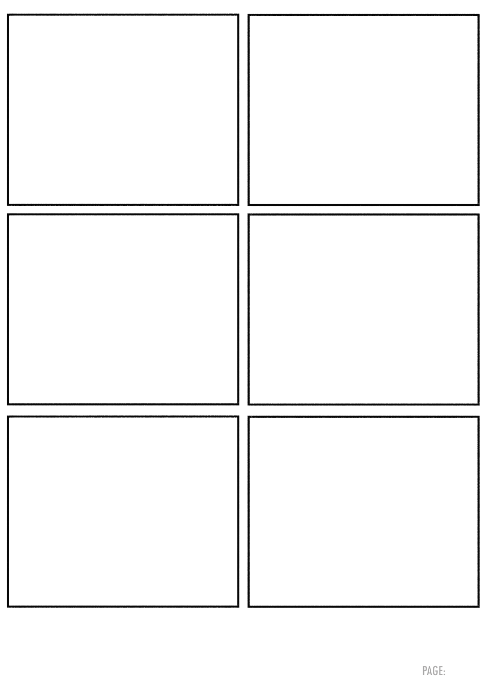 Comic Book Page Template - Six Download Printable PDF | Templateroller