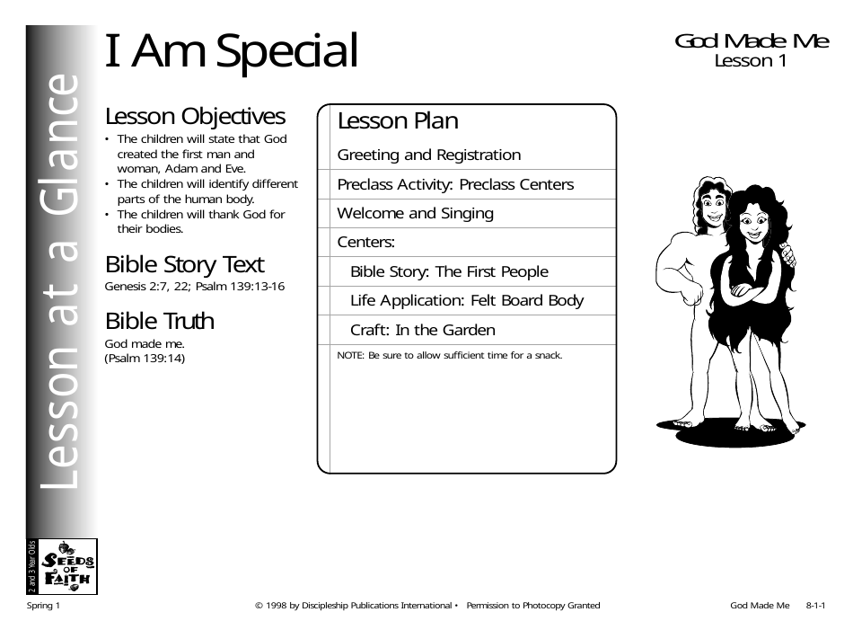 God Made Me Lesson Plan - Discipleship Publications International ...