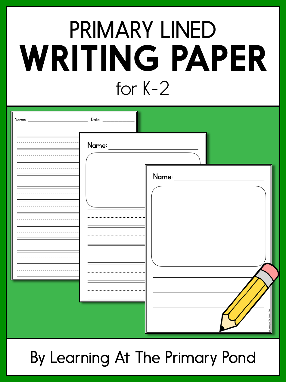 Primary Lined Writing Paper for K-2 Download Printable PDF | Templateroller