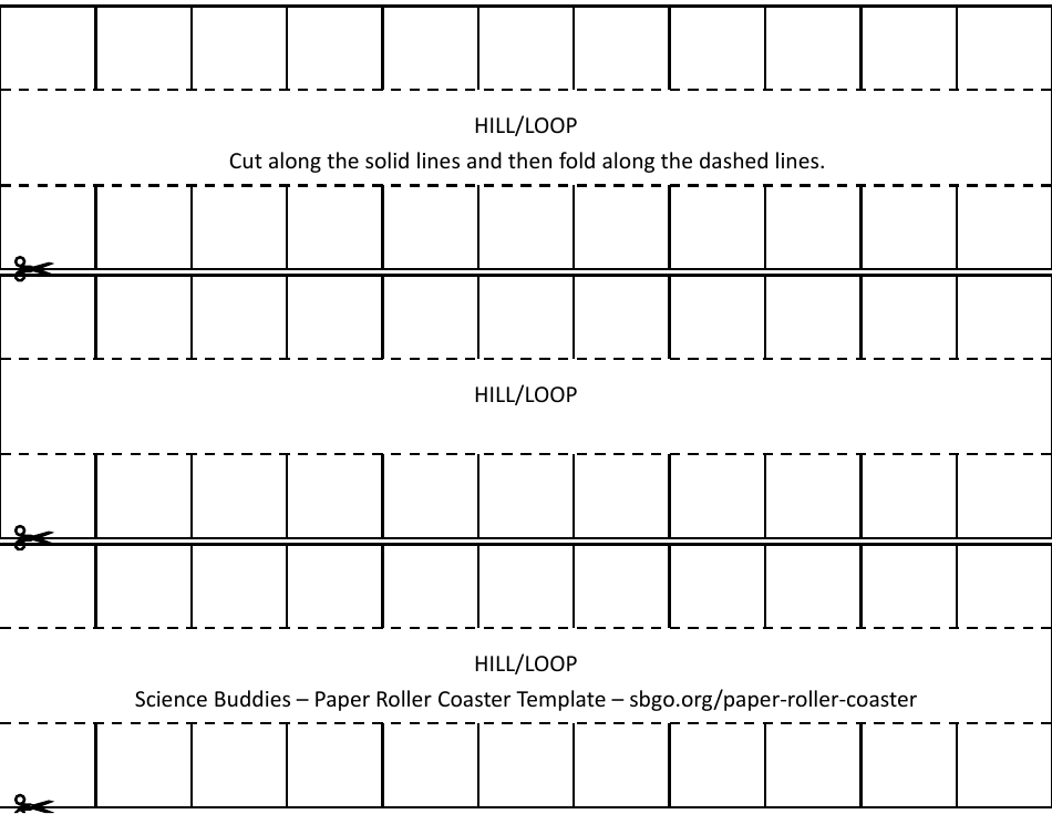 Paper Roller Coaster Template Download Printable PDF | Templateroller