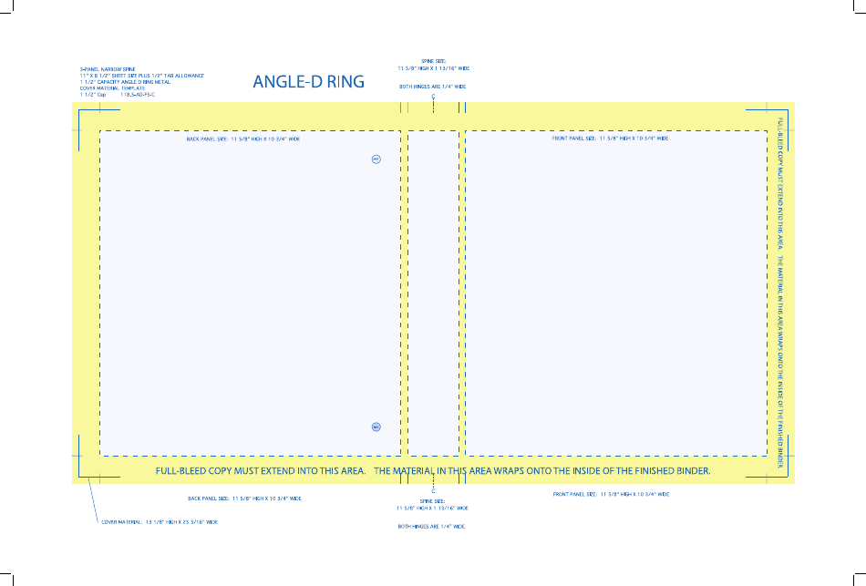 Angle-D Ring Binder Print Template Download Printable PDF | Templateroller