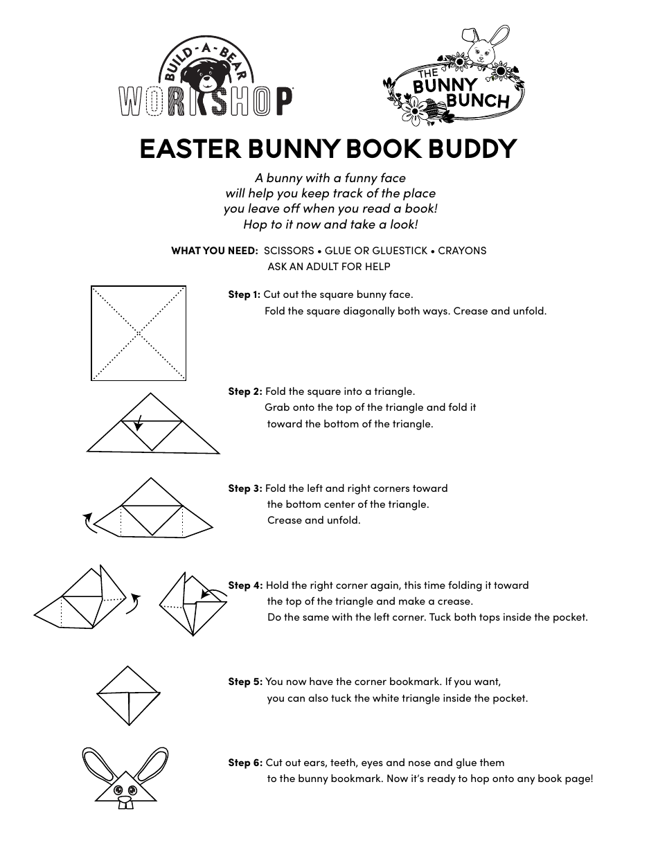 Origami Paper Easter Bunny Download Printable PDF | Templateroller
