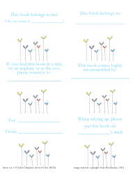 Book Label Templates Download Printable PDF | Templateroller