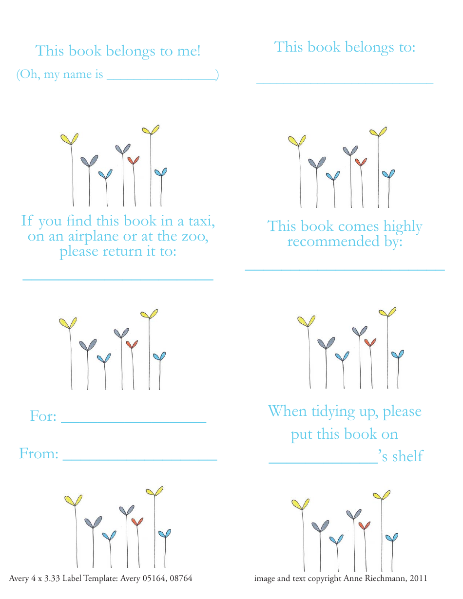 Book Label Templates Download Printable PDF | Templateroller