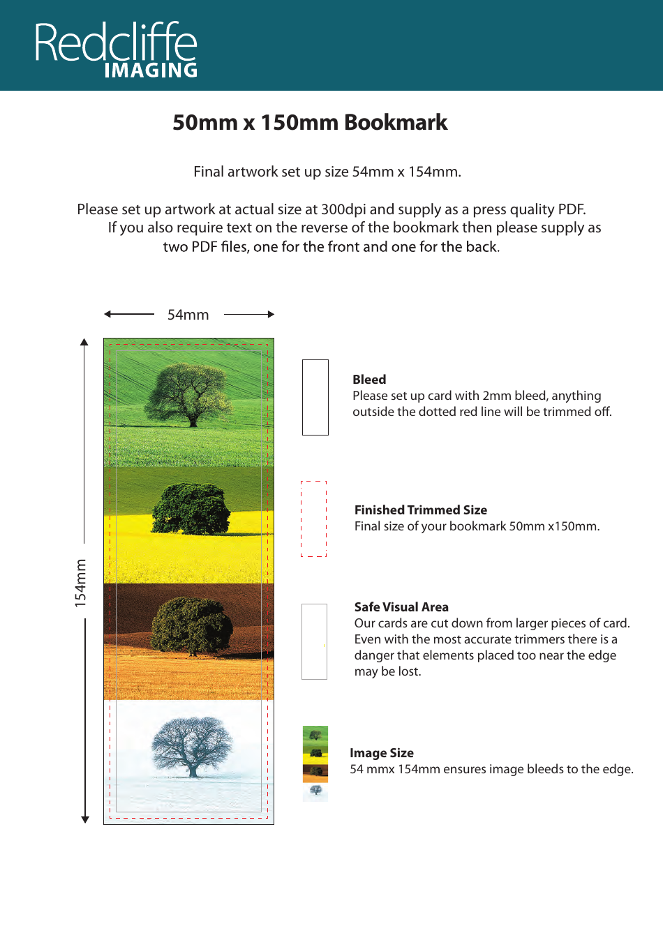 50mm X 150mm Bookmark Template Download Printable PDF | Templateroller