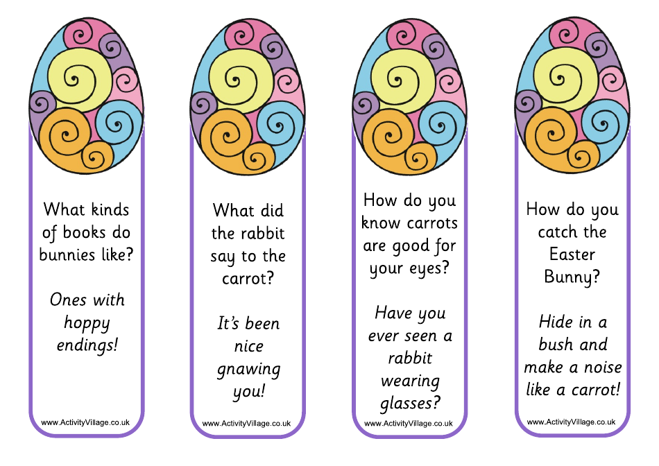 Easter Egg Jokes Bookmark Templates Download Printable PDF | Templateroller