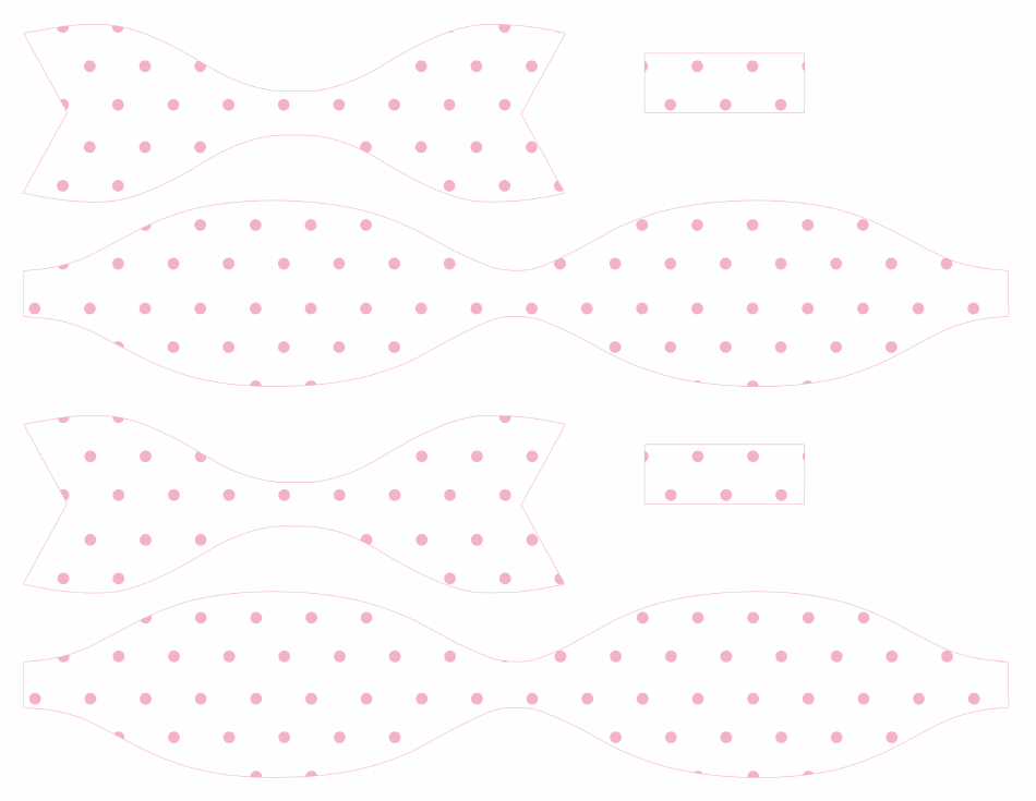 Pink Polka Dot Paper Bow Template Download Printable PDF | Templateroller