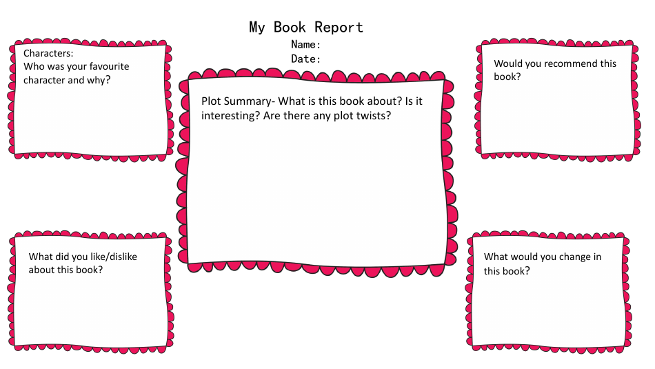 Book Report Template - Pink - Fill Out, Sign Online and Download PDF ...