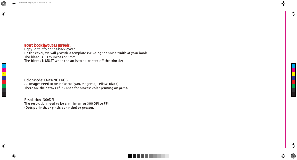 Board Book Template Download Printable PDF | Templateroller