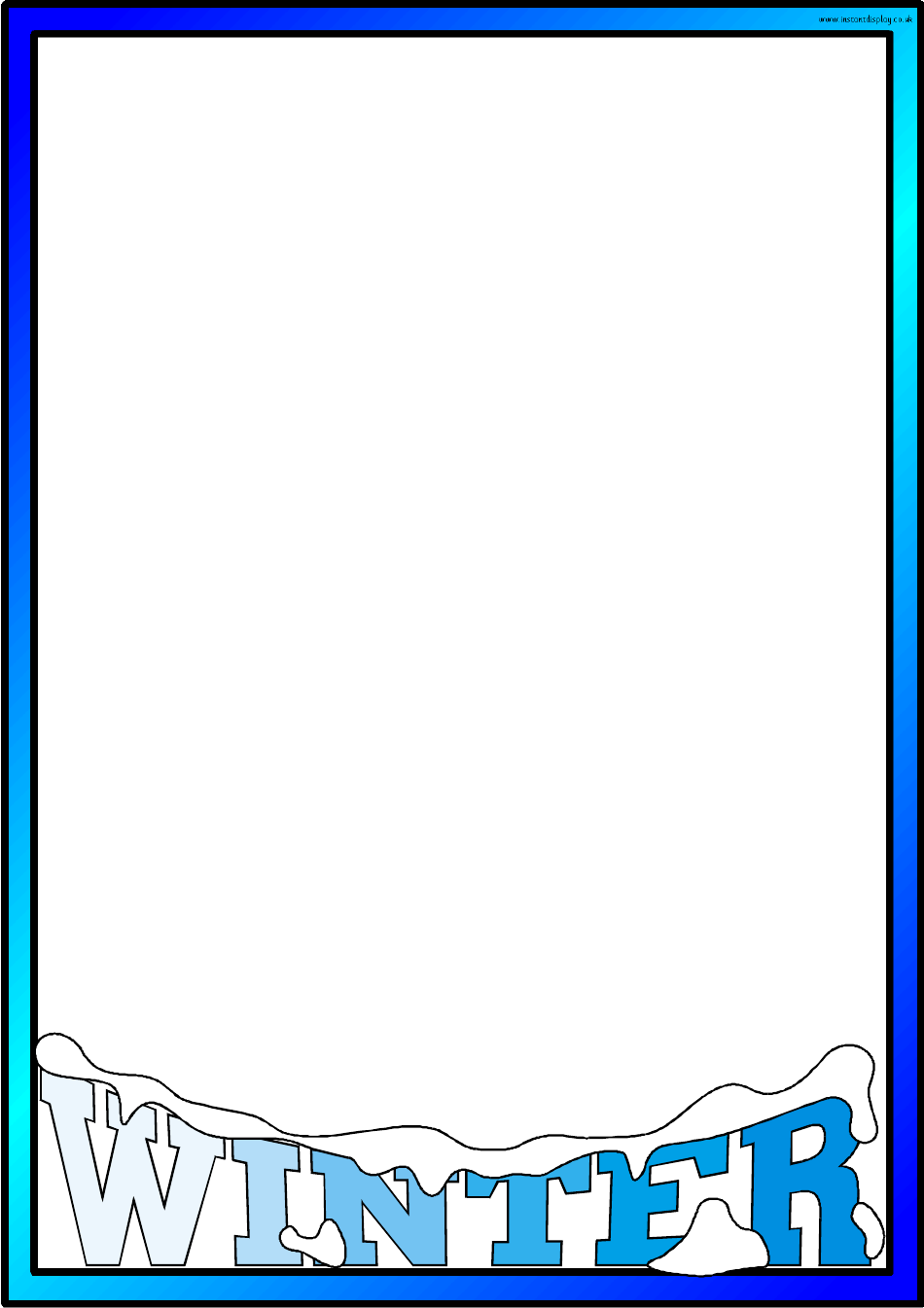 Winter Border Templates Download Printable PDF | Templateroller