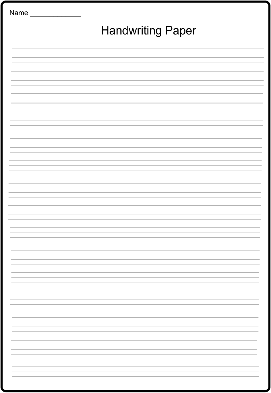 Anglo-Saxon Handwriting Paper Template Download Printable PDF ...