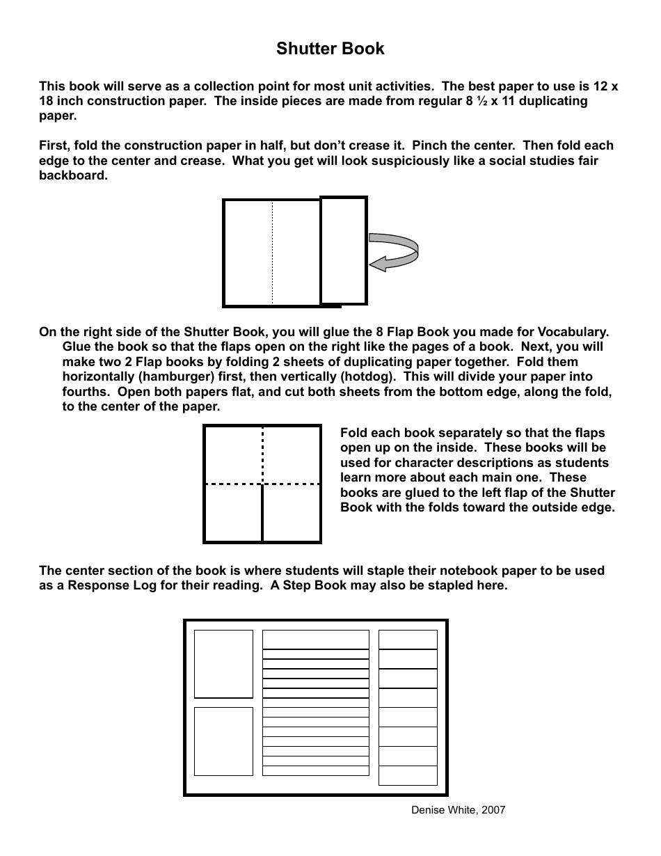 Shutter Book Template Download Printable PDF | Templateroller
