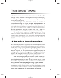 Thesis Sentence Templates Download Printable PDF | Templateroller