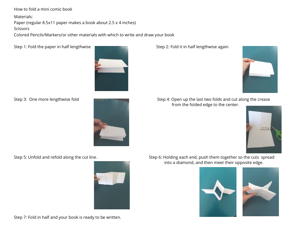 Mini Comic Book Template Download Printable PDF | Templateroller