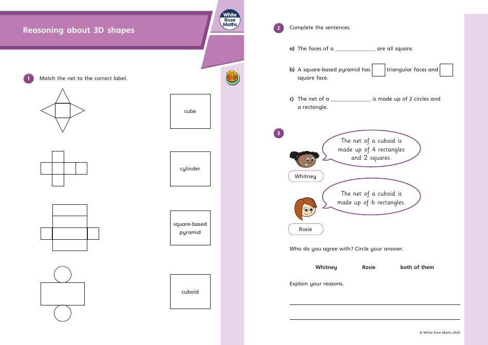 3d Shapes Worksheet Download Printable PDF | Templateroller