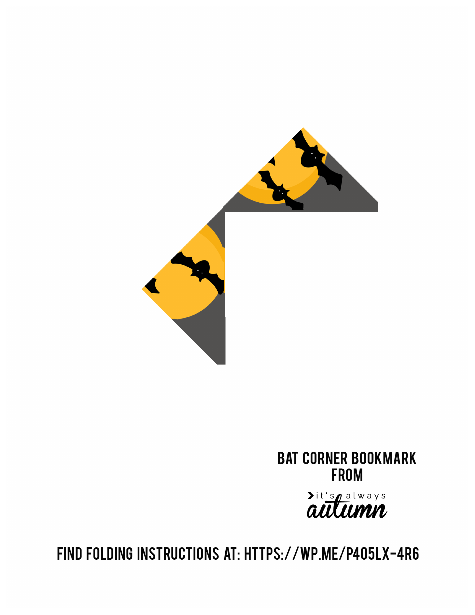 Bat Corner Bookmark Template Download Printable PDF | Templateroller