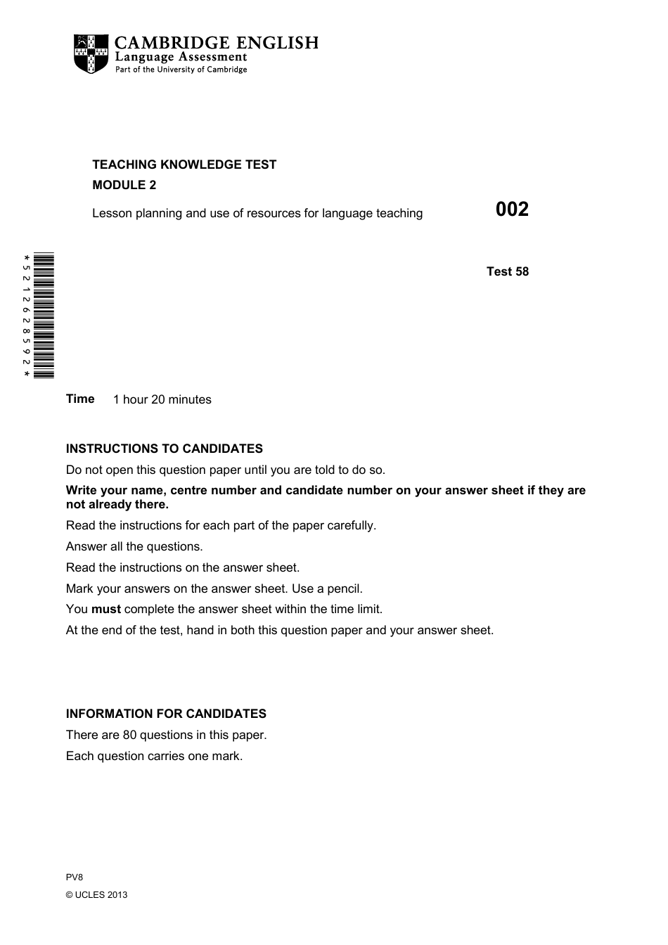 Cambridge English Teaching Knowledge Test Module 2 Download Printable ...