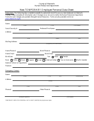 Soldier's Personal Data Sheet Download Printable PDF | Templateroller
