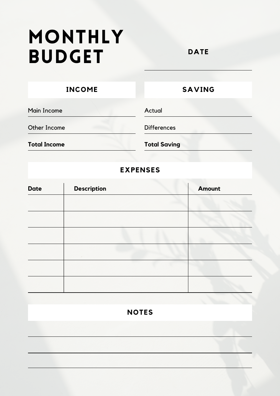 Monthly Budget Template Table Download Printable PDF Templateroller Monthly Budget Template Table Download Printable PDF Templateroller