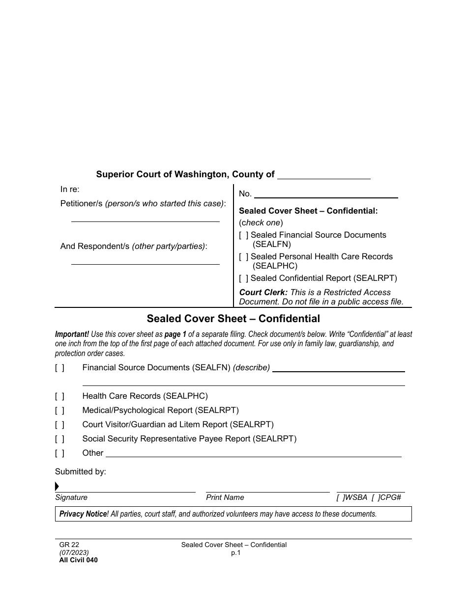 Form All Civil040 (GR22) - Fill Out, Sign Online and Download Printable ...