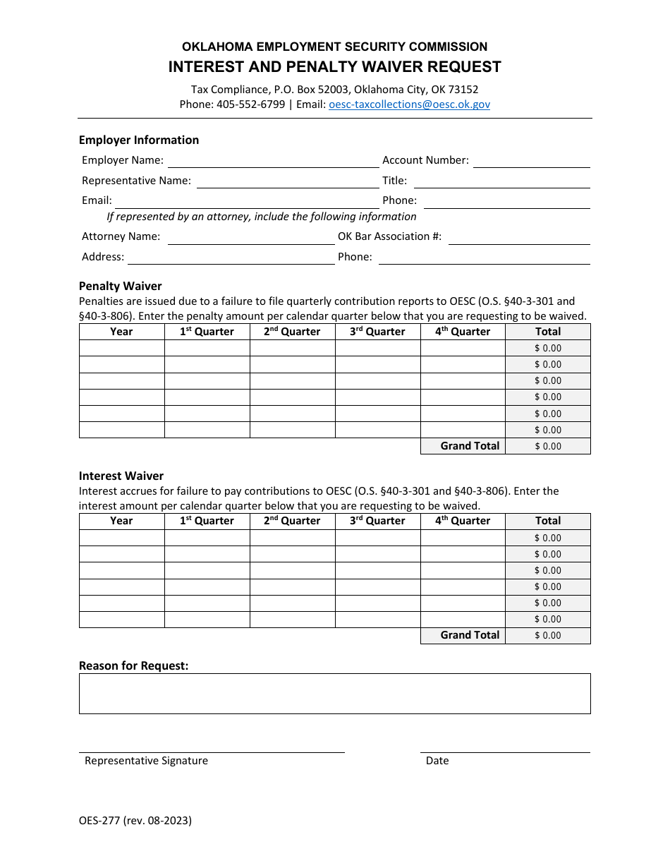 Form OES-277 - Fill Out, Sign Online and Download Fillable PDF ...