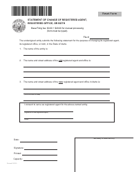 Idaho Statement of Change of Registered Agent, Registered Office, or ...
